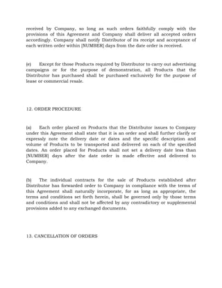 DISTRIBUTION AGREEMENT | PDF