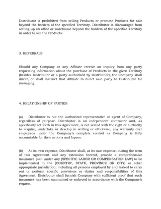 DISTRIBUTION AGREEMENT | PDF