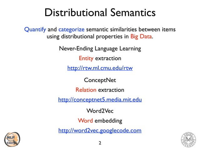 CS571: Distributional semantics | PPT