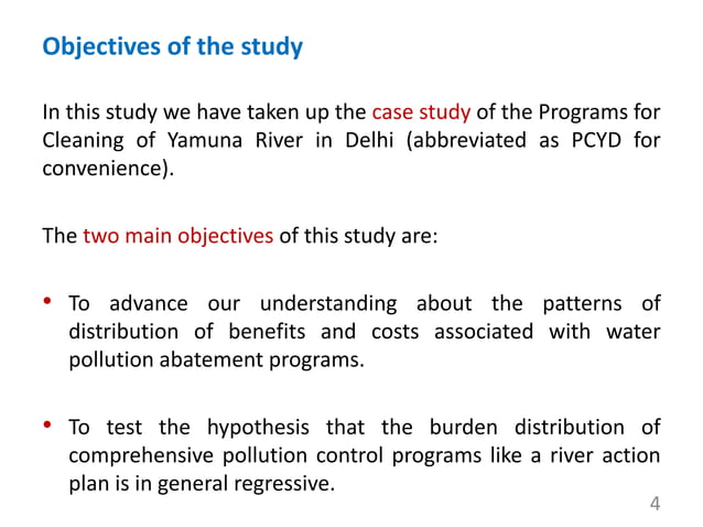 Distributional aspects of water pollution control programs delhi | PPT