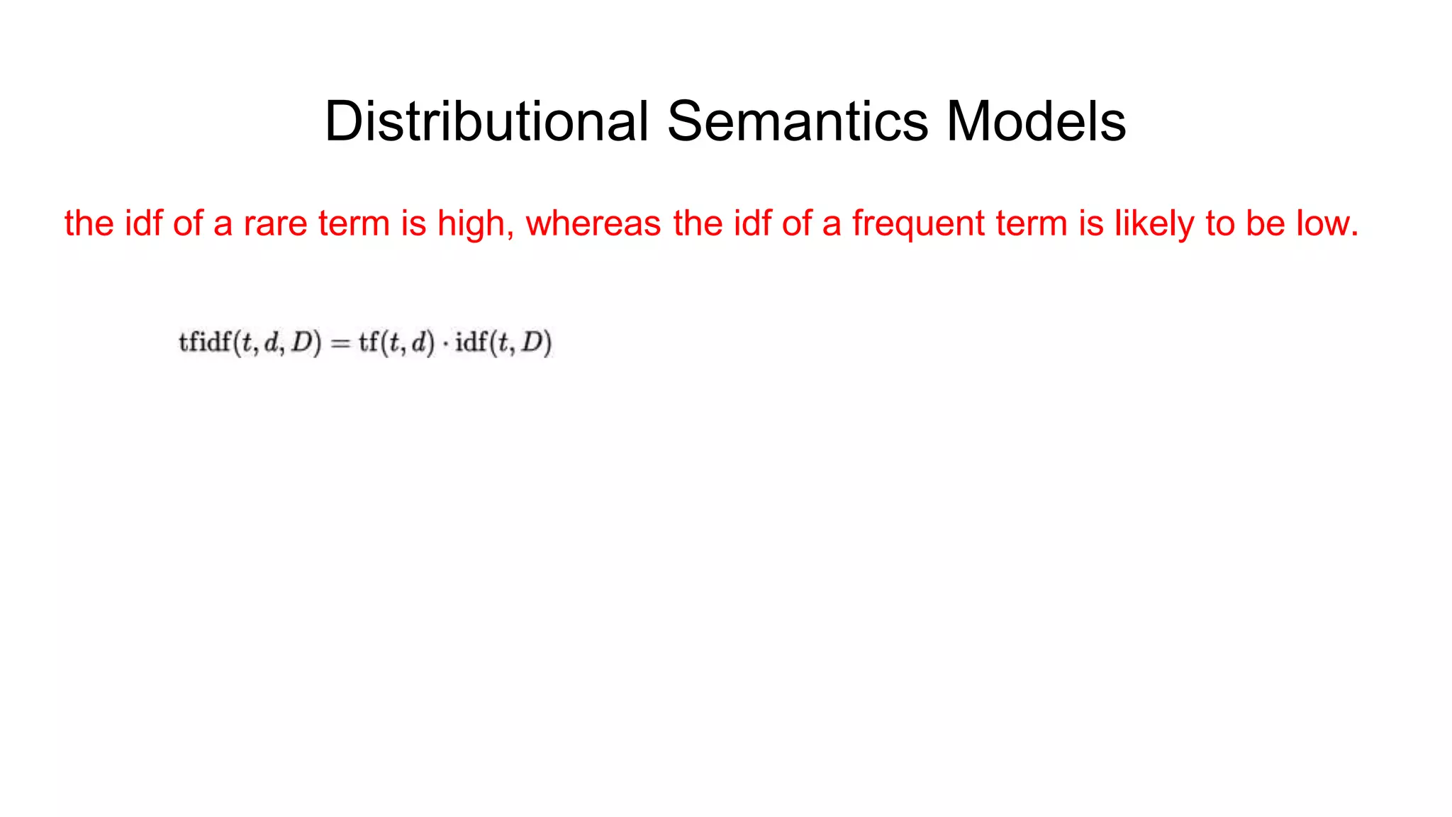 Distributional semantics | PPTX