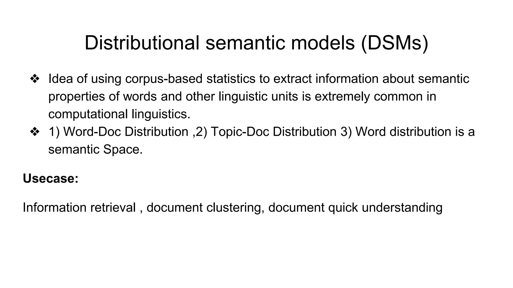 Distributional semantics | PPTX