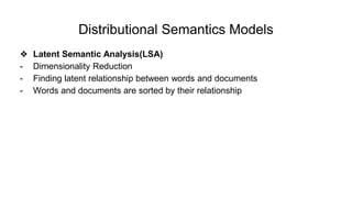Distributional semantics | PPTX