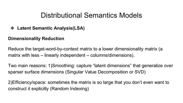 Distributional semantics | PPTX