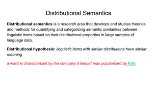 Distributional semantics | PPTX
