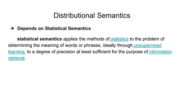 Distributional semantics | PPTX