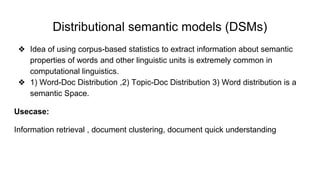 Distributional semantics | PPTX