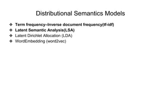 Distributional semantics | PPTX