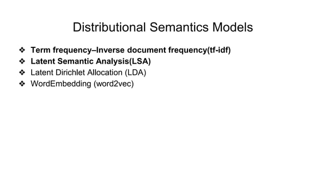 Distributional semantics | PPTX