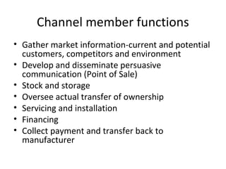 Distribution and channel decisions | PPT