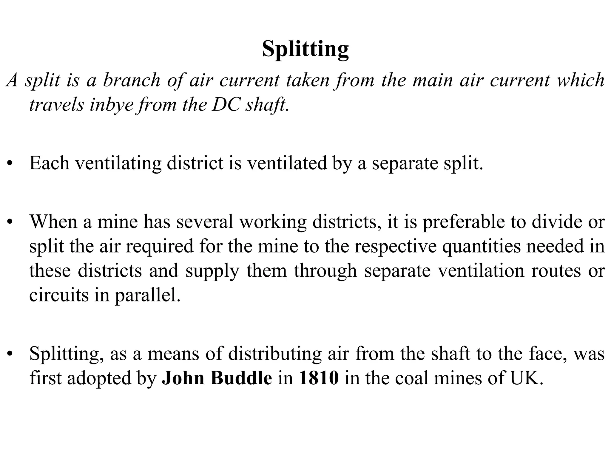 Distribution and control of mine air standards of ventilation | PPT