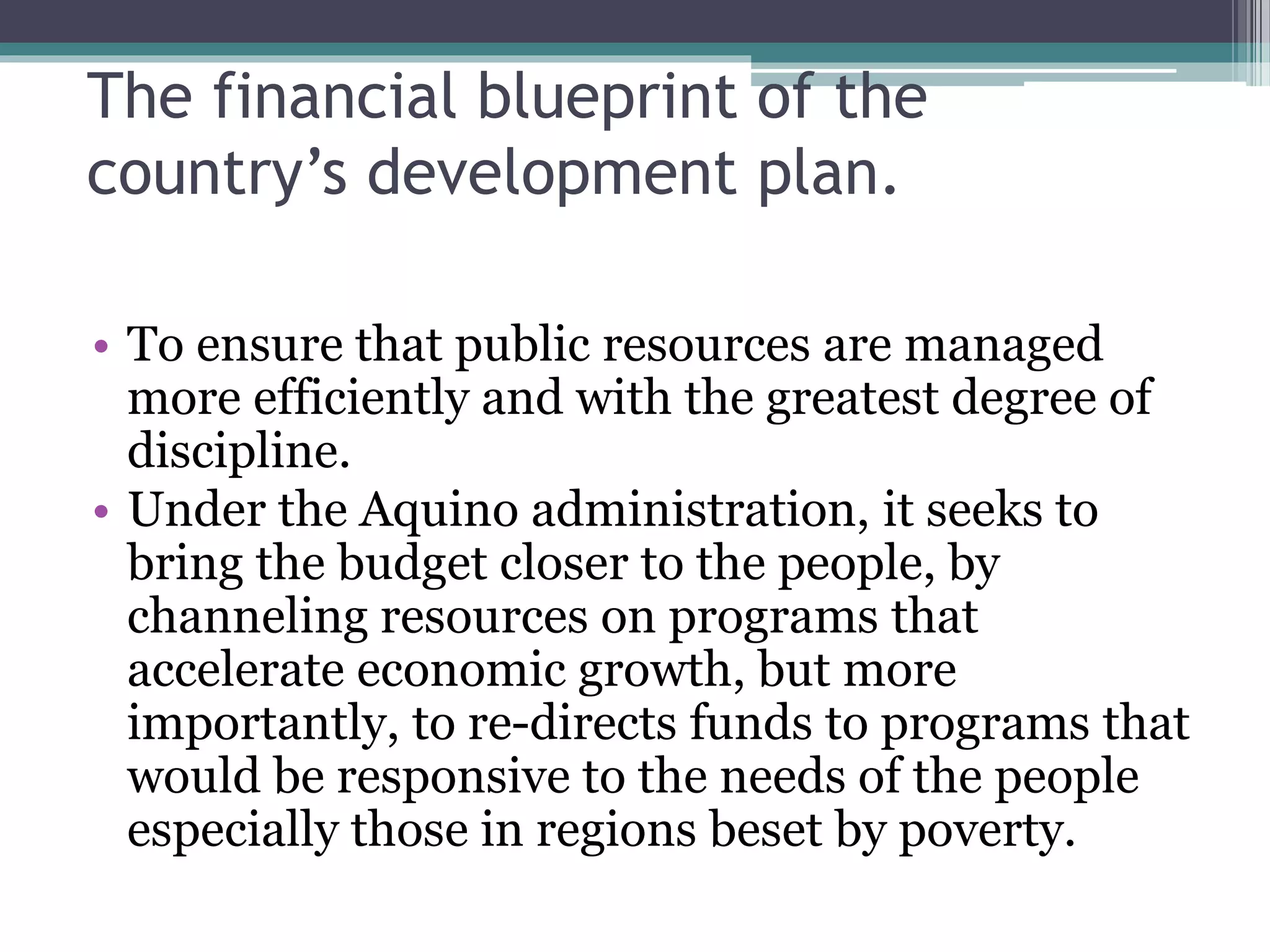 Distribution and Expenditures of Philippine National Budget | PPTX