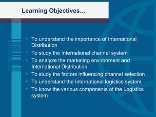 Distribution and logistics mcim | PPT