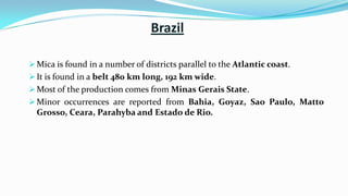 Distribution and states of mica in India | PPTX