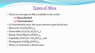 Distribution and states of mica in India | PPTX