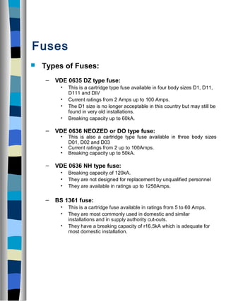 Distribution boards and Protection devices ppt | PPT