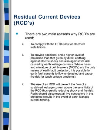 Distribution boards and Protection devices ppt | PPT