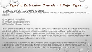 Role of Distribution Channel in Marketing of Food | PPT