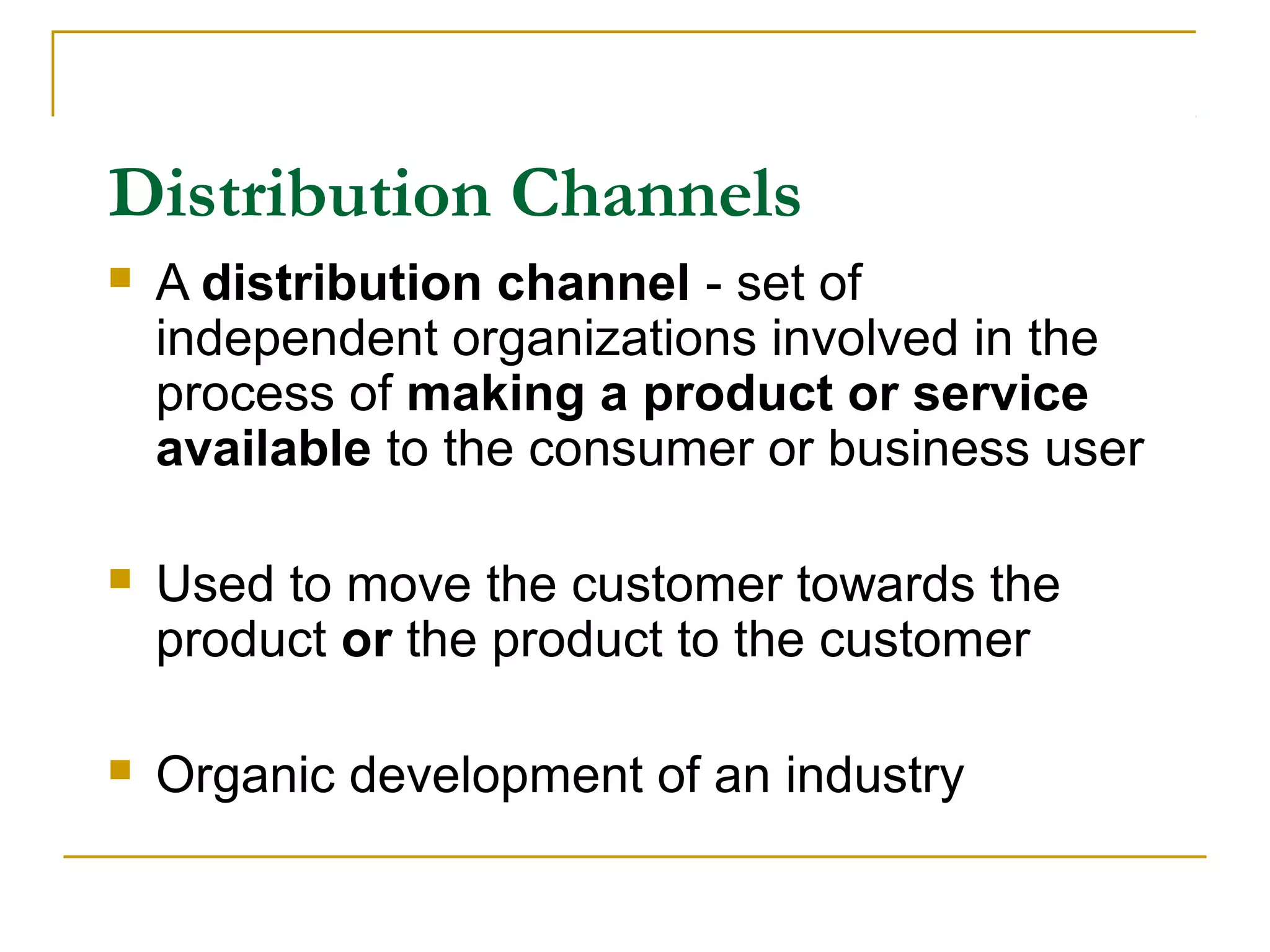 Distribution channels | PPT