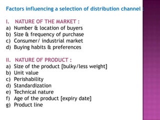 Distribution channels and marketing intermediaries | PPTX