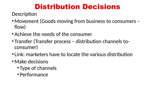 distribution decisions 20 April.pptxcccc | PPT | Free Download