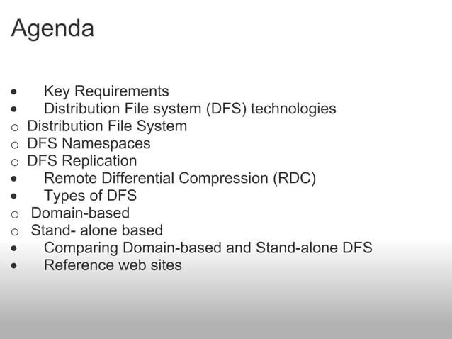 Distribution File System DFS Technologies | PPT | Computing ...