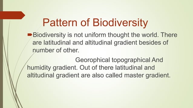 Distribution in global pattern of biodiversity | PPTX | Geography | Science