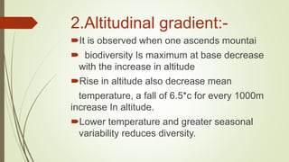 Distribution in global pattern of biodiversity | PPTX
