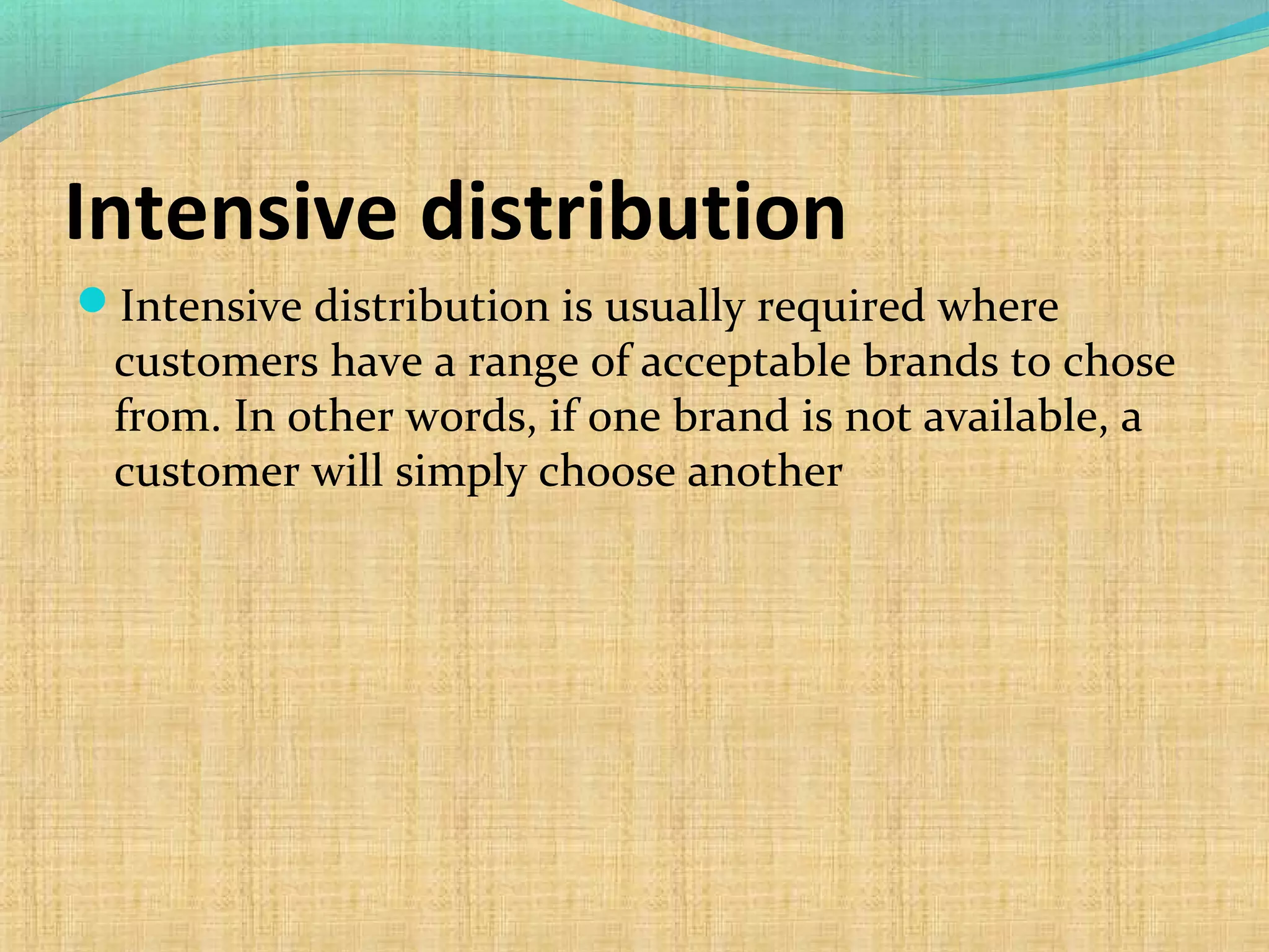 Distribution intensity final | PPT