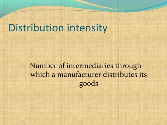 Distribution intensity final | PPT