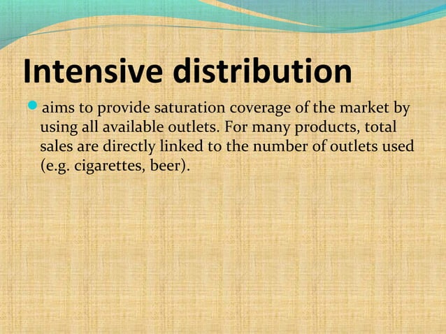 Distribution intensity final | PPT