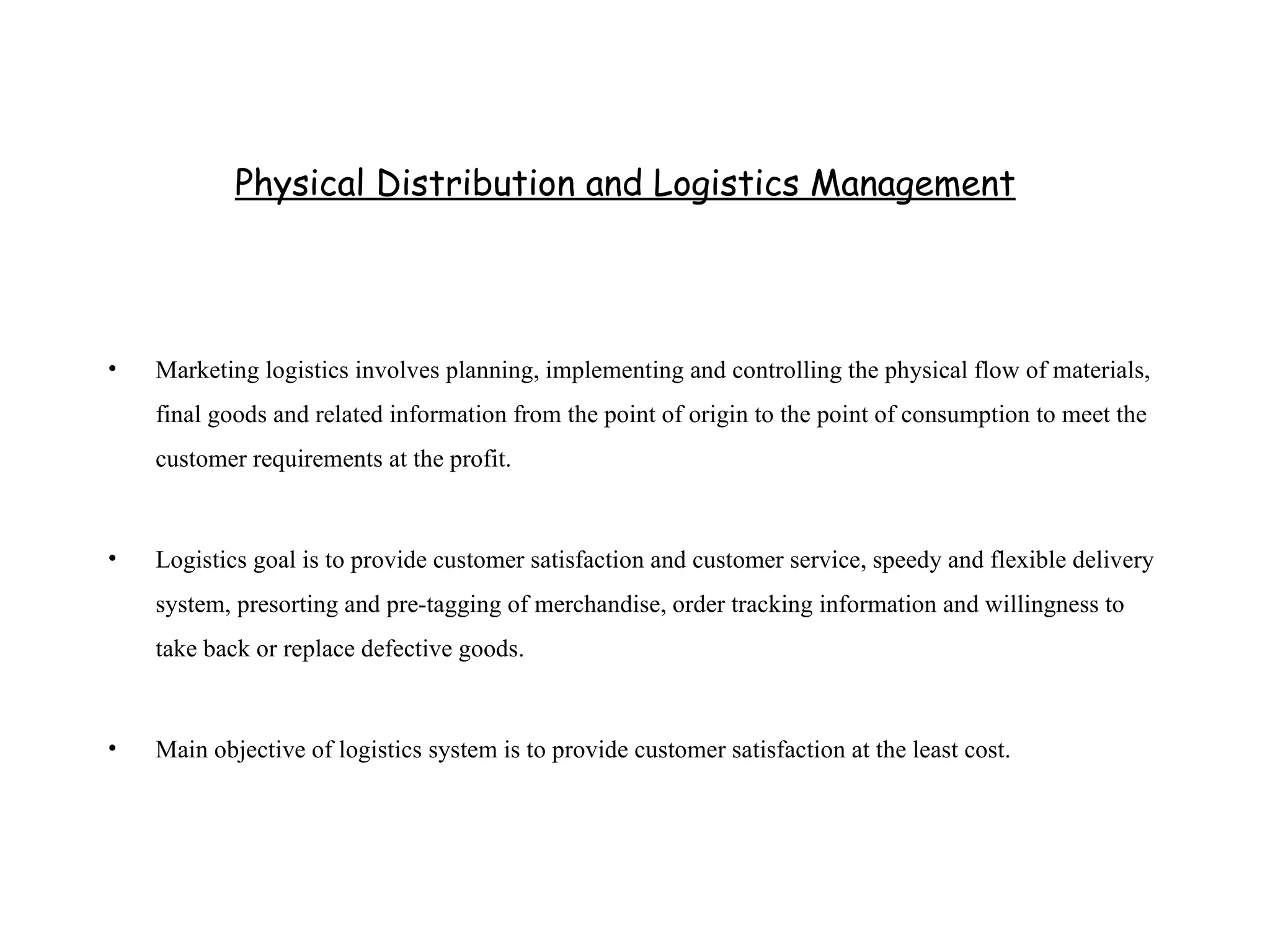 Distribution & Logistics (Channel Management) | PPT