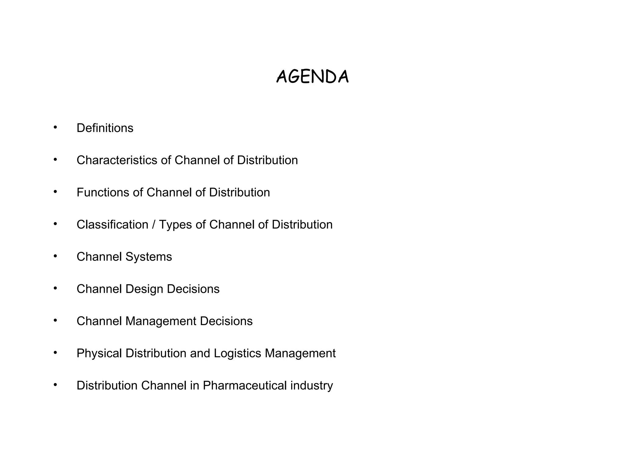 Distribution & Logistics (Channel Management) | PPT