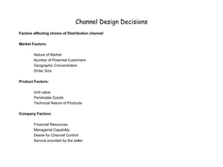 Distribution & Logistics (Channel Management) | PPT