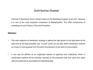 Distribution & Logistics (Channel Management) | PPT