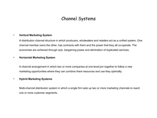 Distribution & Logistics (Channel Management) | PPT