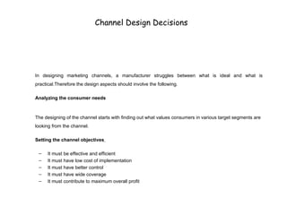 Distribution & Logistics (Channel Management) | PPT