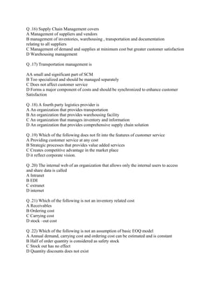 Distribution & Logistics Management | DOC