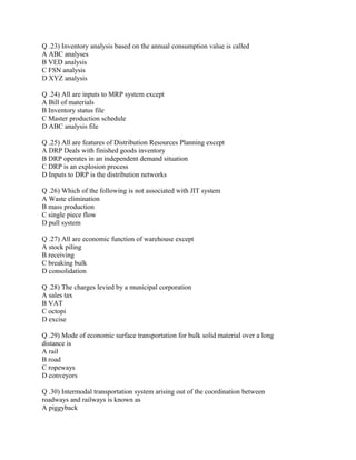 Distribution & Logistics Management | DOC