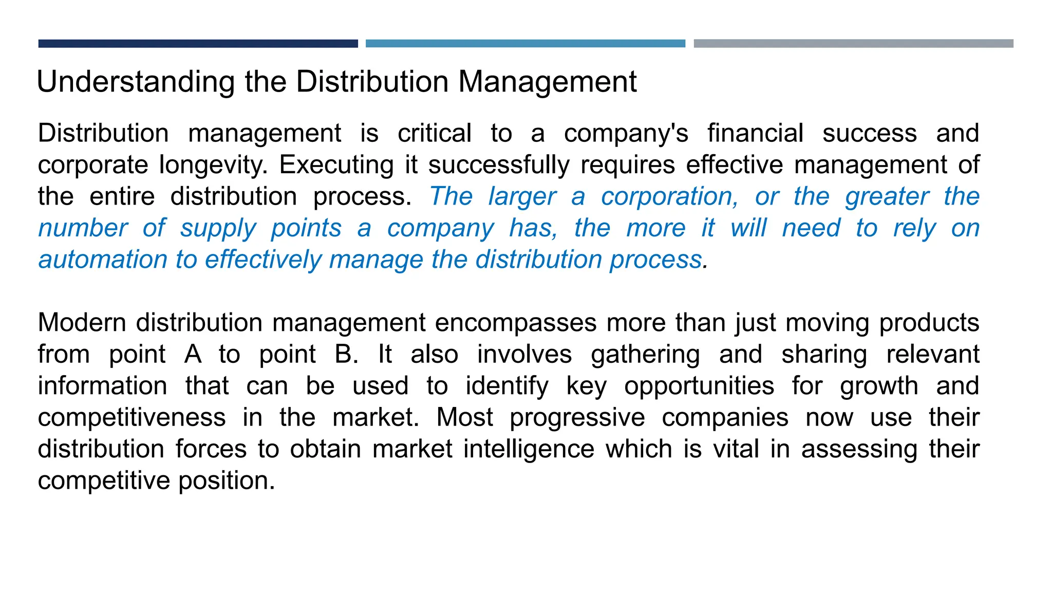 DISTRIBUTION MANAGEMENT - Introduction to Distribution and its origin ...