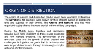 DISTRIBUTION MANAGEMENT - Introduction to Distribution and its origin ...