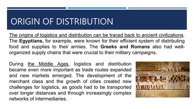DISTRIBUTION MANAGEMENT - Introduction to Distribution and its origin ...