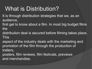 Distribution , marketing and exhibition | PPT