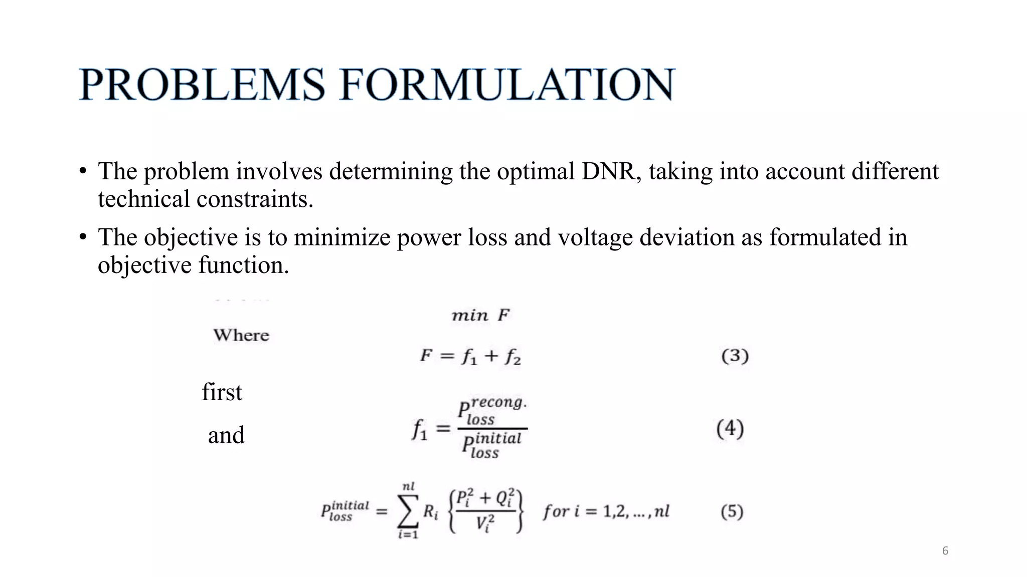 Distribution Network Reconfiguration For Loss Reduction And Voltage Ppt