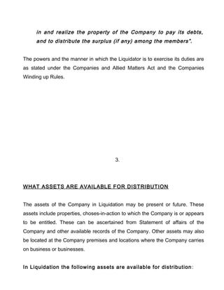 Distribution Of Company Assets In Liquidation | DOC