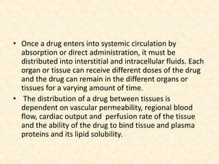 Distribution of drug | PPTX