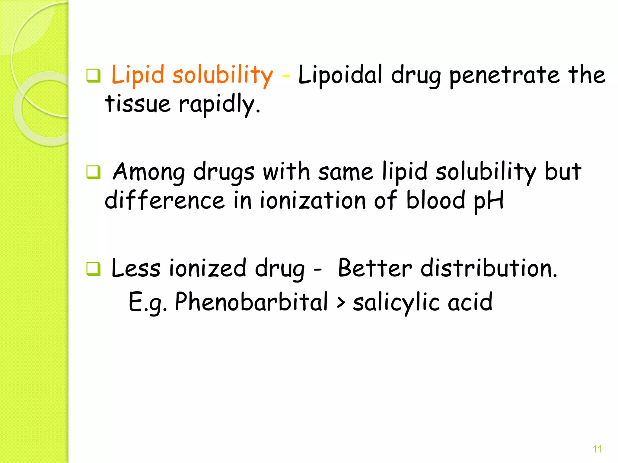 Distribution of drugs | PPTX