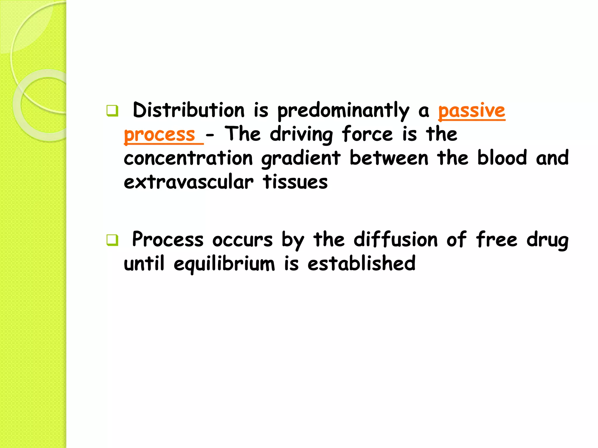 Distribution of drugs | PPTX