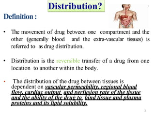 Distribution of drugs | PPTX