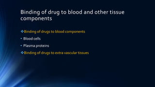 Distribution of drugs Pharmacokinetics | PDF